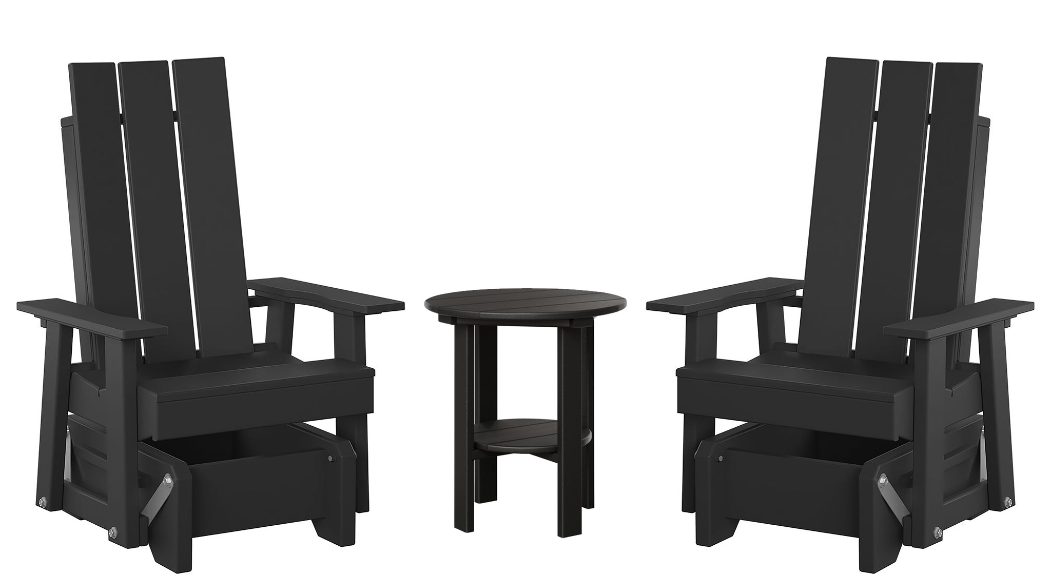 Modern Single Gliders & Two Tier End Table - New