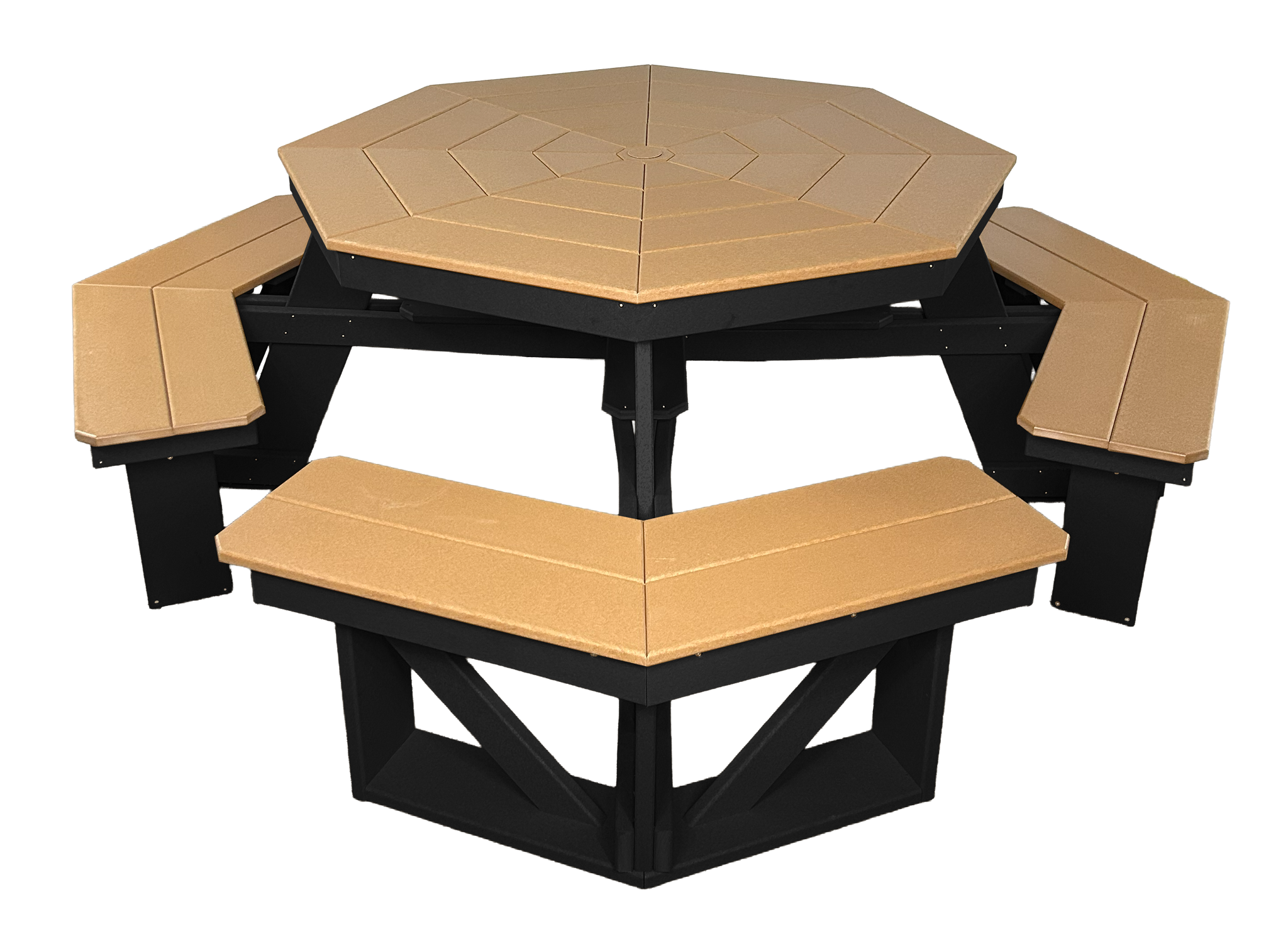 8-Person Hillside Octagon Table With Umbrella Hole & Plug
