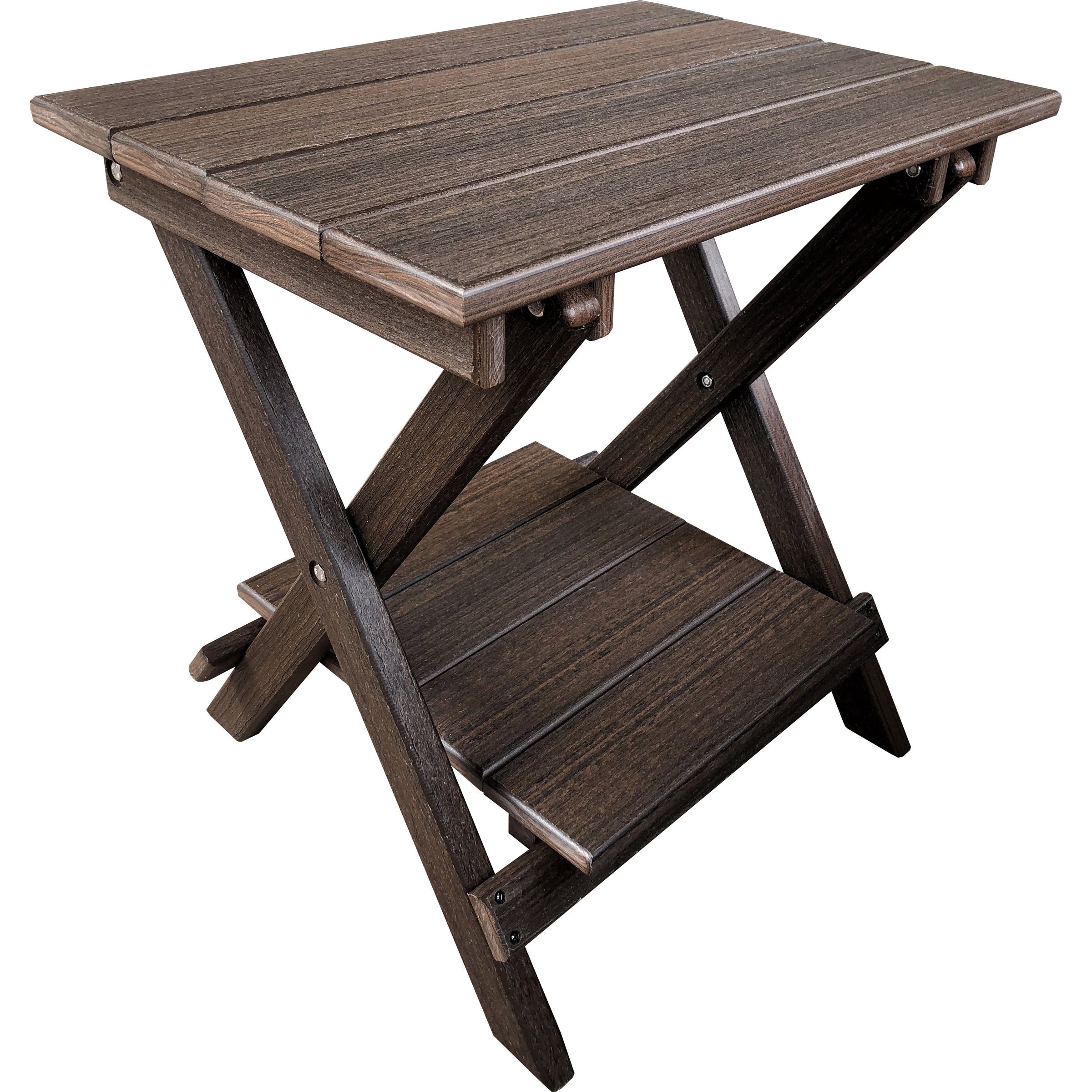 DuraWeather® Poly Folding Deluxe End Table w/ Removable Tray
